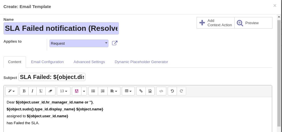 How To Set Up Automated Emails on SLA Events (Using Automated Actions ...