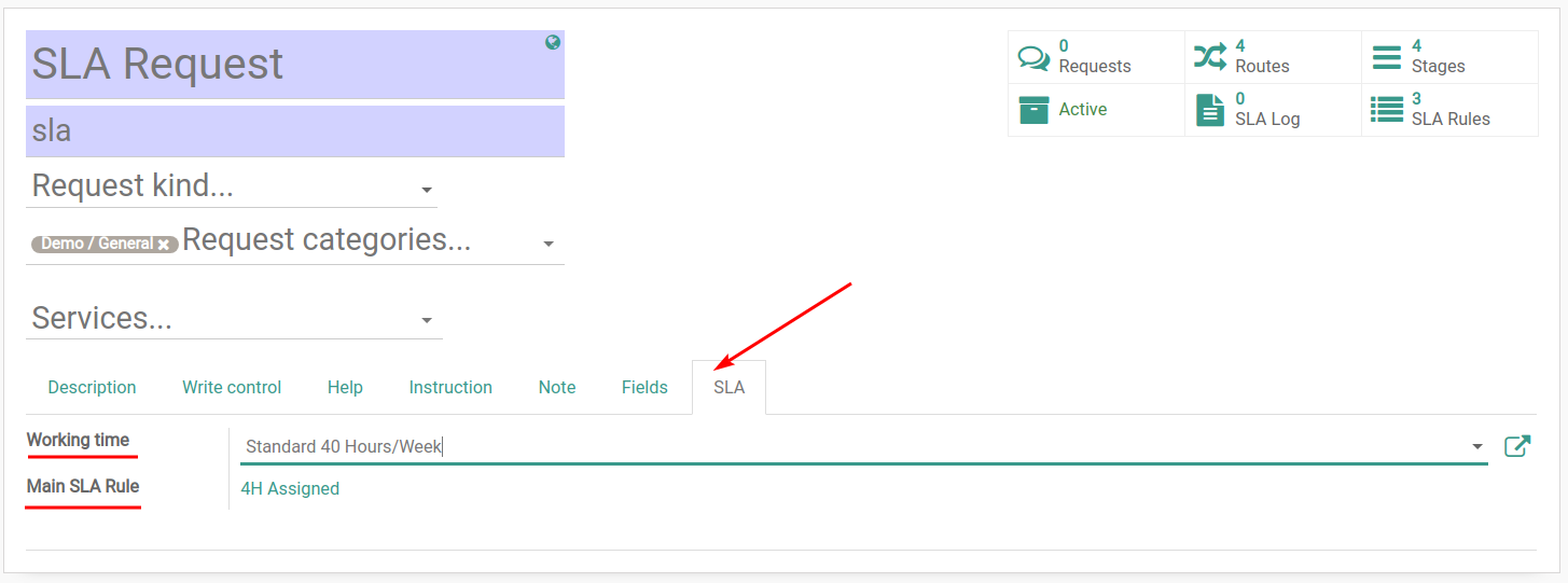 Generic Request (SLA) | Center of Research & Development